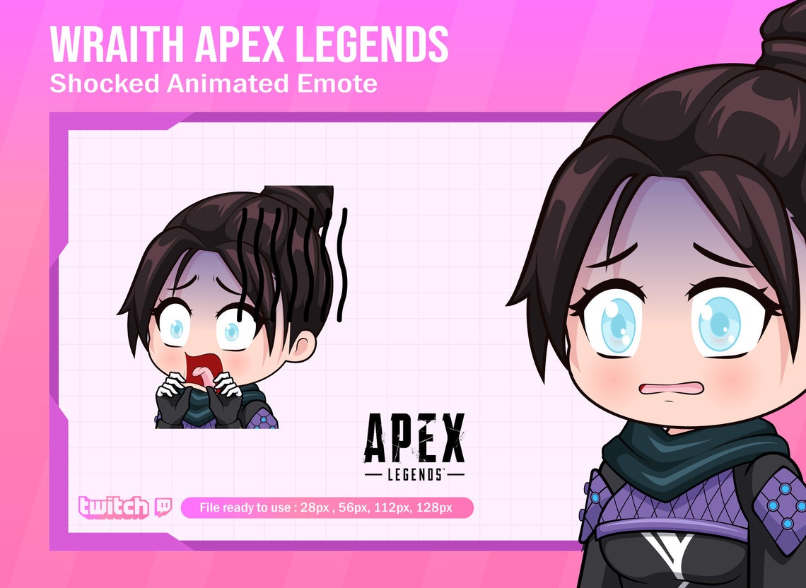 Wraith Apex Legends Shocked Animated Emote for Twitch Twitch Animated ...