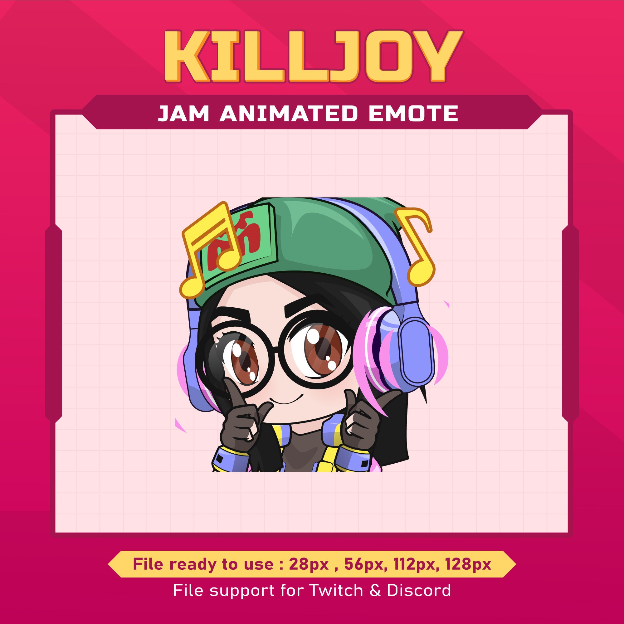 Killjoy Jam Animated Emote | Twitch & Discord (digital Download) - Etsy