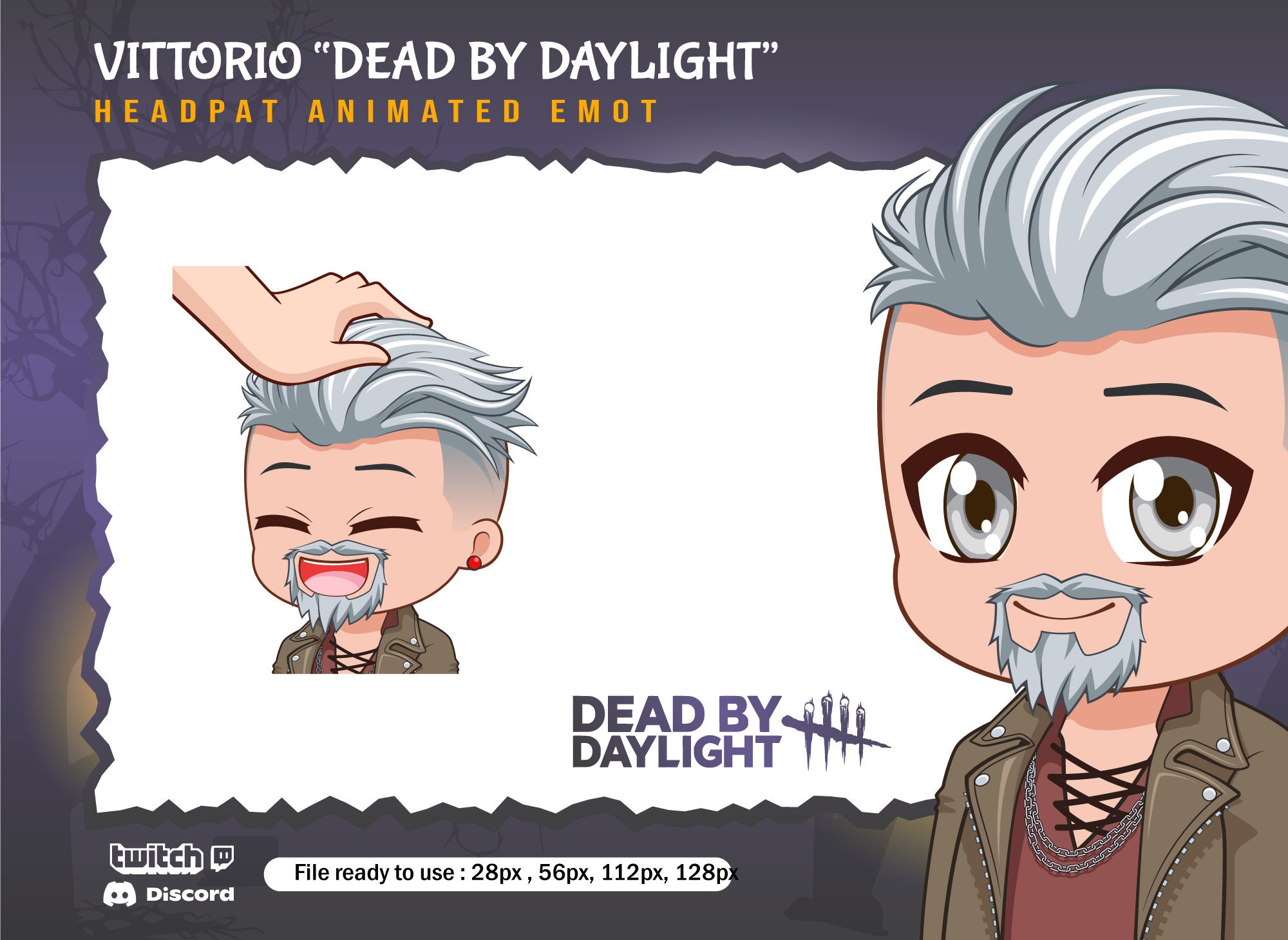 Vittorio Toscano Dead by Daylight Headpat Emotes / DBD Twitch - Etsy Canada