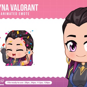 Reyna Valorant Hype Animated Emote for Twitch Twitch - Etsy
