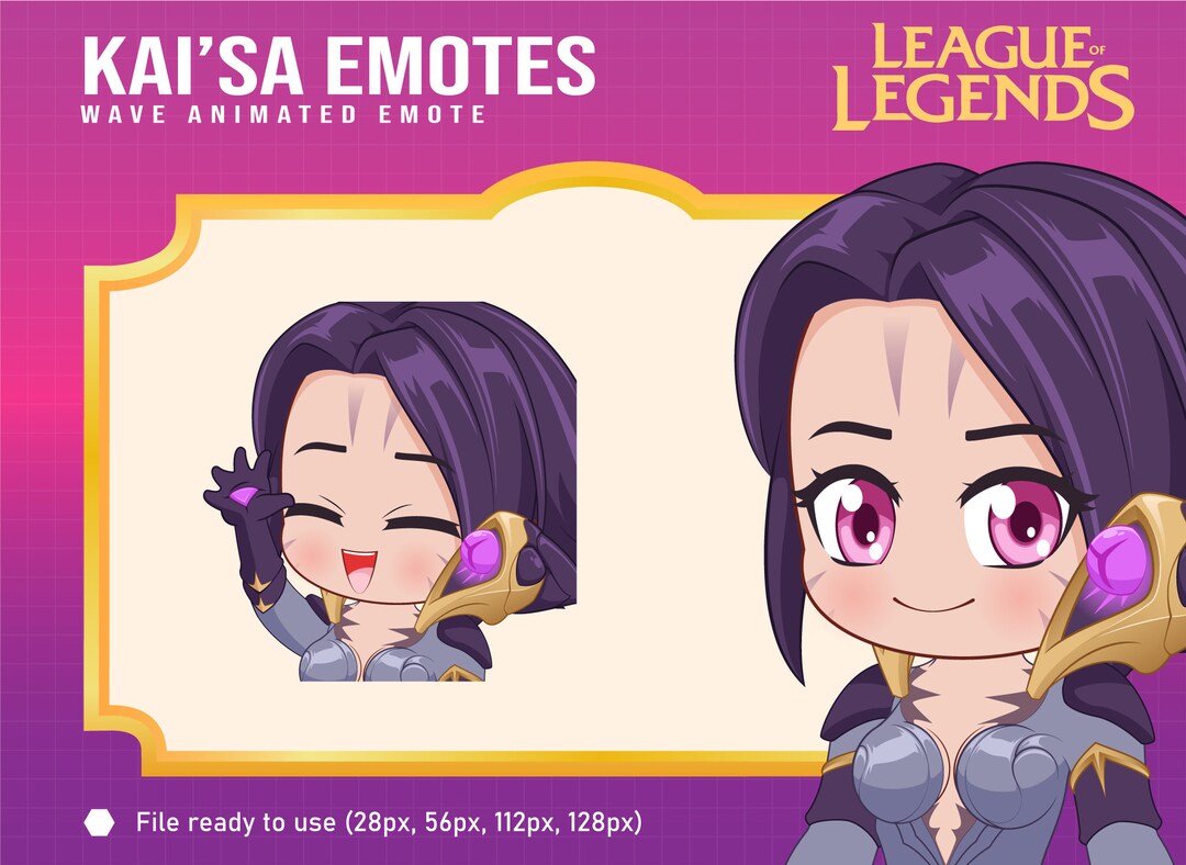 Kai'sa League of Legends Wave Emote for Twitch | League of Legends ...