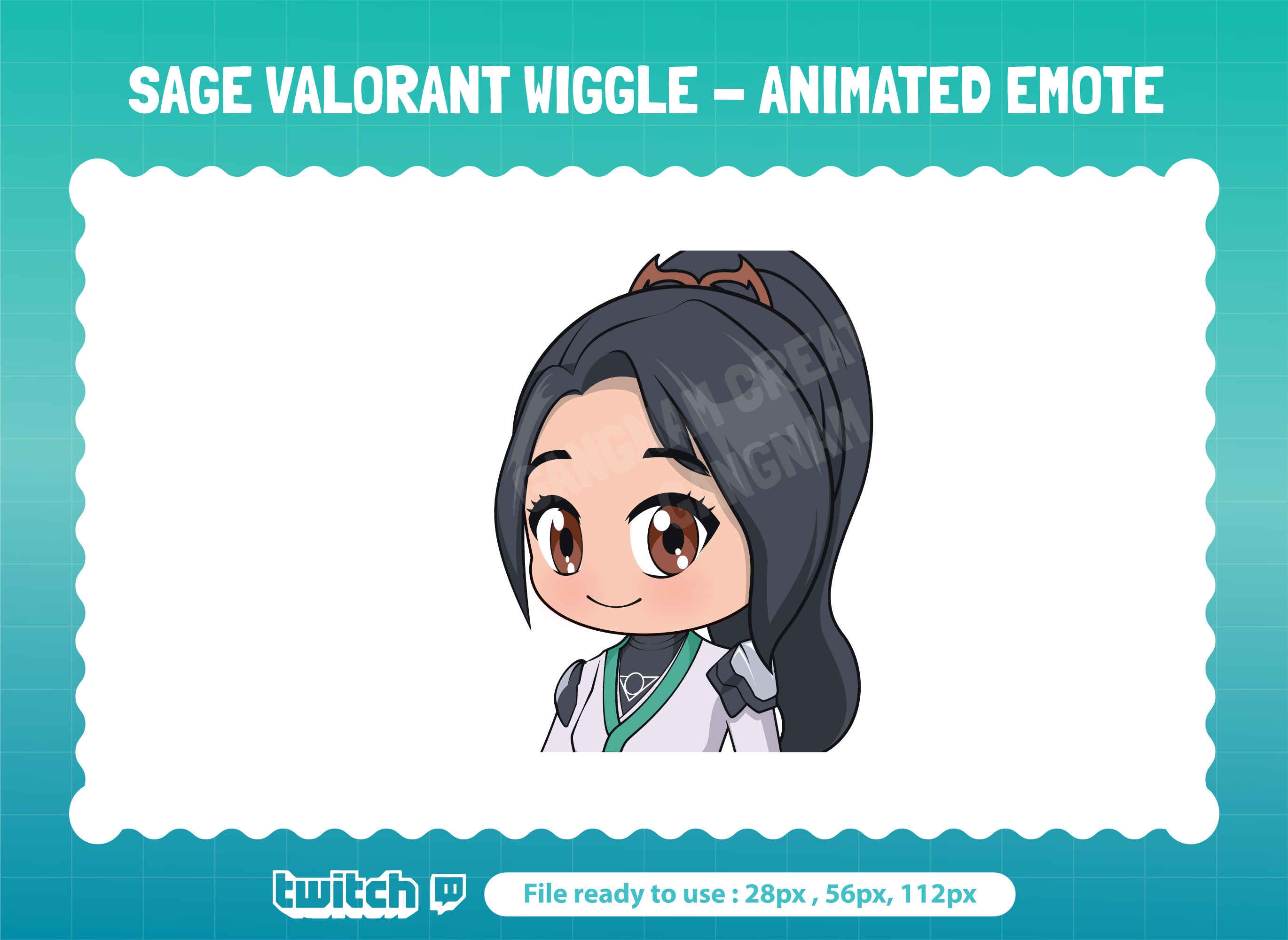 Sage Valorant Wiggle Animated Emote for Twitch Twitch - Etsy