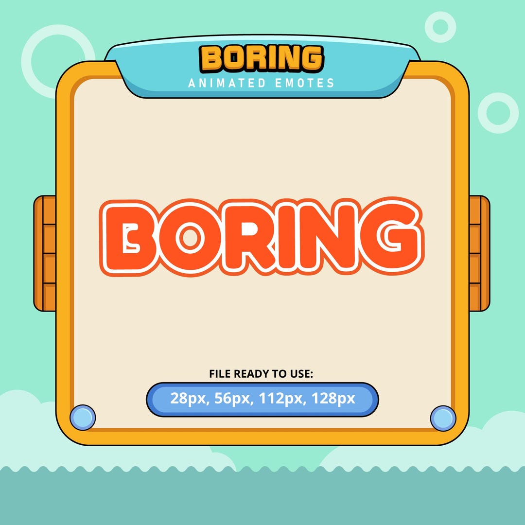 Boring Animated Emotes | Twitch Emotes | Kick Emotes | Emoji Discord - Etsy