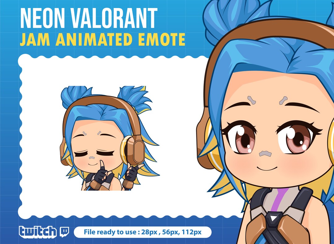 Neon Valorant Jam Animated Emote for Twitch Twitch Animated - Etsy