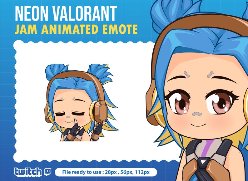 Neon Valorant Jam Animated Emote for Twitch Twitch Animated - Etsy