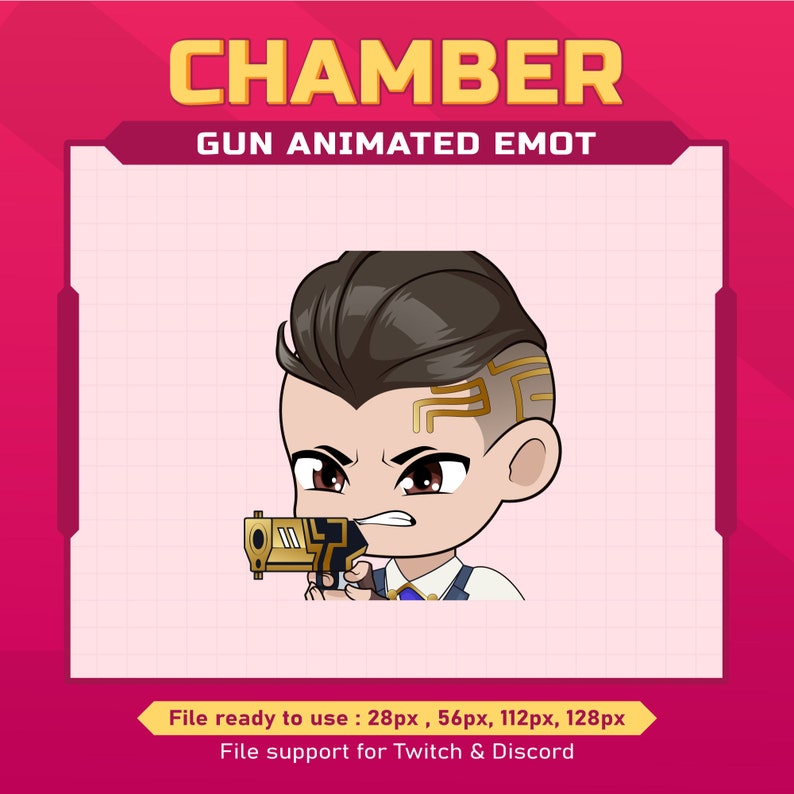 Chamber Valorant Gun Animated Emote for Twitch Twitch Animated Emotes ...