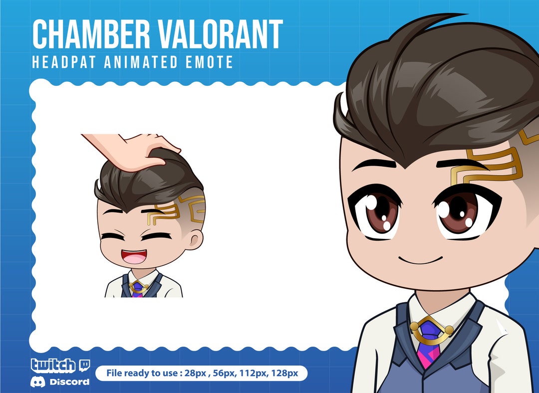 Chamber Valorant Headpat Animated Emote for Twitch Twitch - Etsy