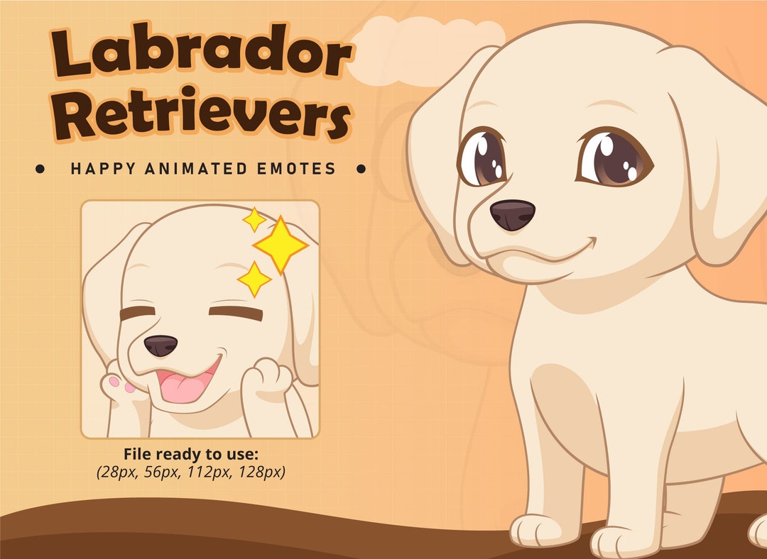 Labrador Retrievers Happy Animated Emote / Dog Twitch Emote - Etsy