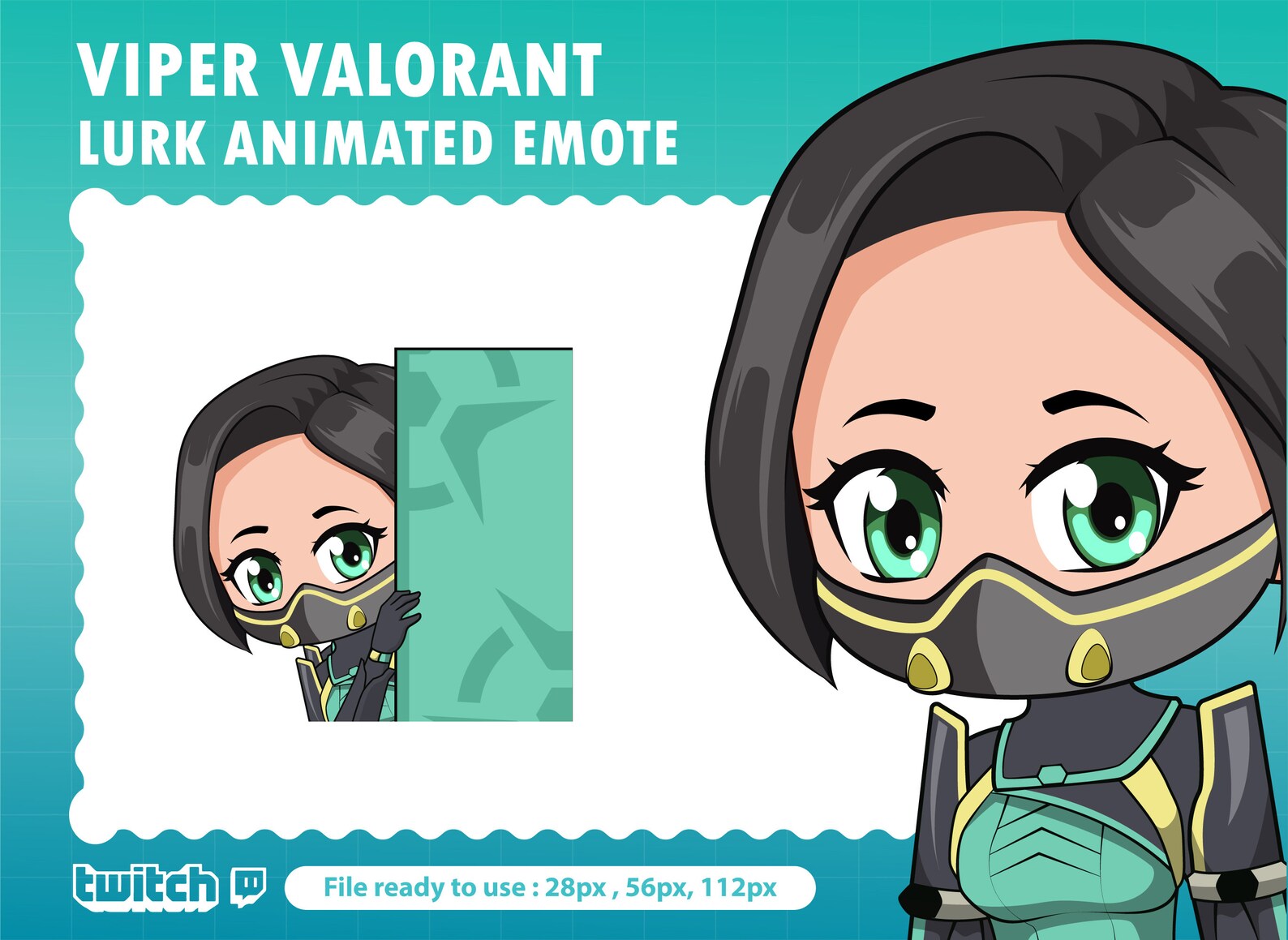 Viper Valorant Lurk Animated Emote for Twitch Twitch Animated Emote - Etsy