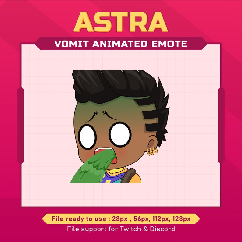 Astra Vomit Animated Emote for Twitch - Etsy