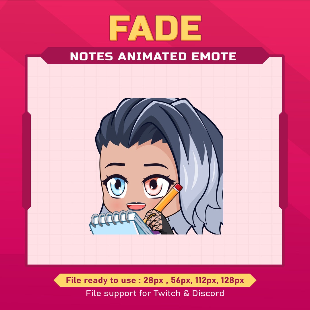 Fade Valorant Notes Animated Emote for Twitch | Twitch Animated Emotes ...