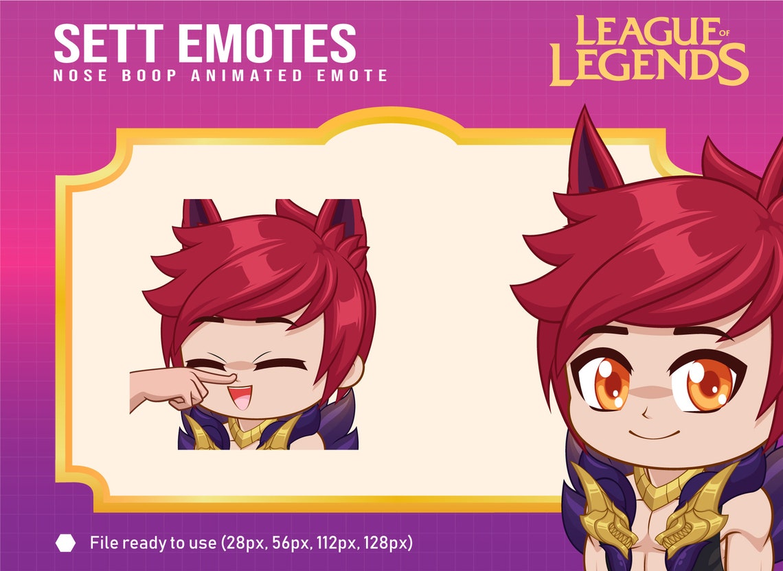 Sett League of Legends Nose Boop Emote for Twitch League of Legends ...