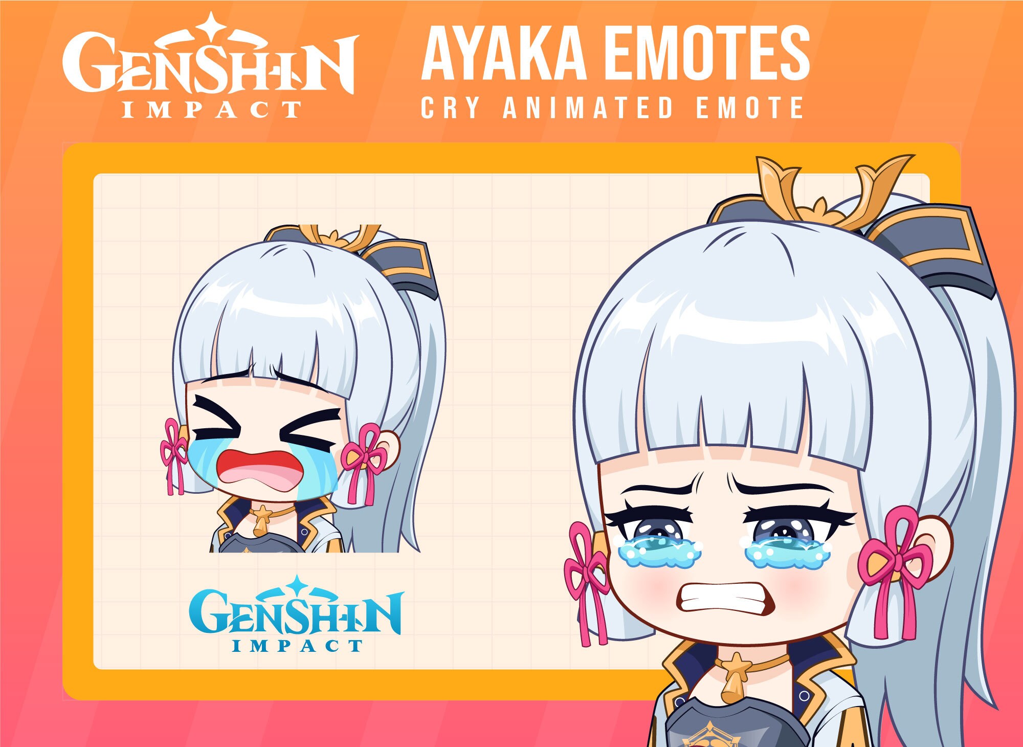 Ayaka Genshin Impact Cry Emote / Genshin Impact Twitch Animated Emote ...