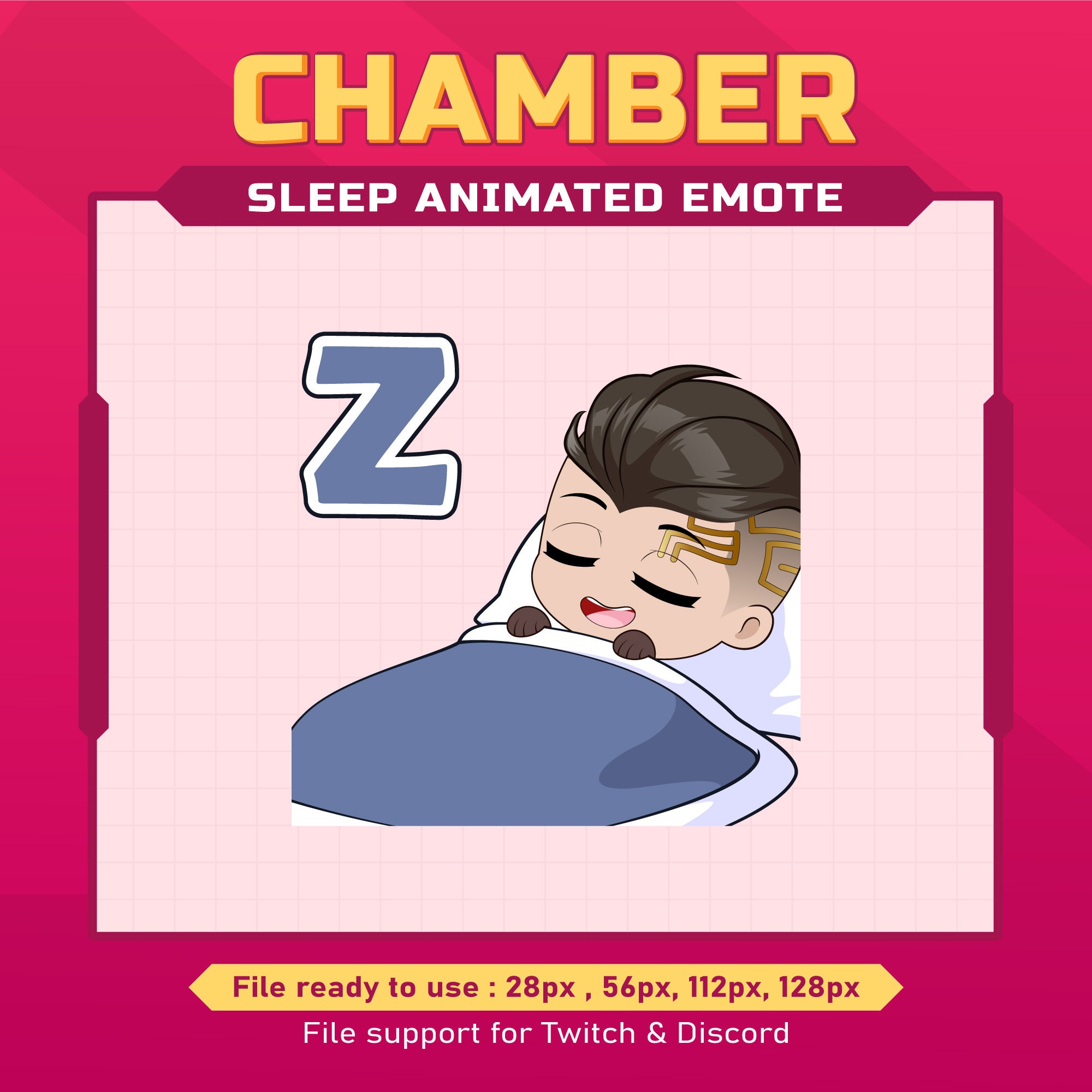 Chamber Valorant Sleep Animated Emote for Twitch | Twitch Animated ...