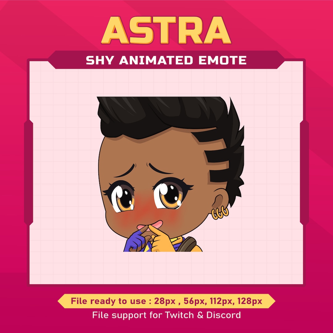 Astra Shy Animated Emote for Twitch (digital Files) - Etsy
