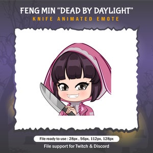 Feng Min Dead by Daylight Knife Emotes / DBD Twitch Emote - Etsy