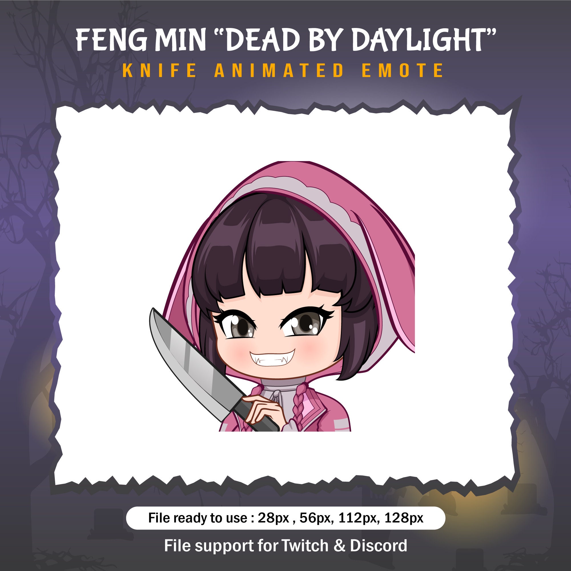 Feng Min Dead by Daylight Knife Emotes / DBD Twitch Emote - Etsy