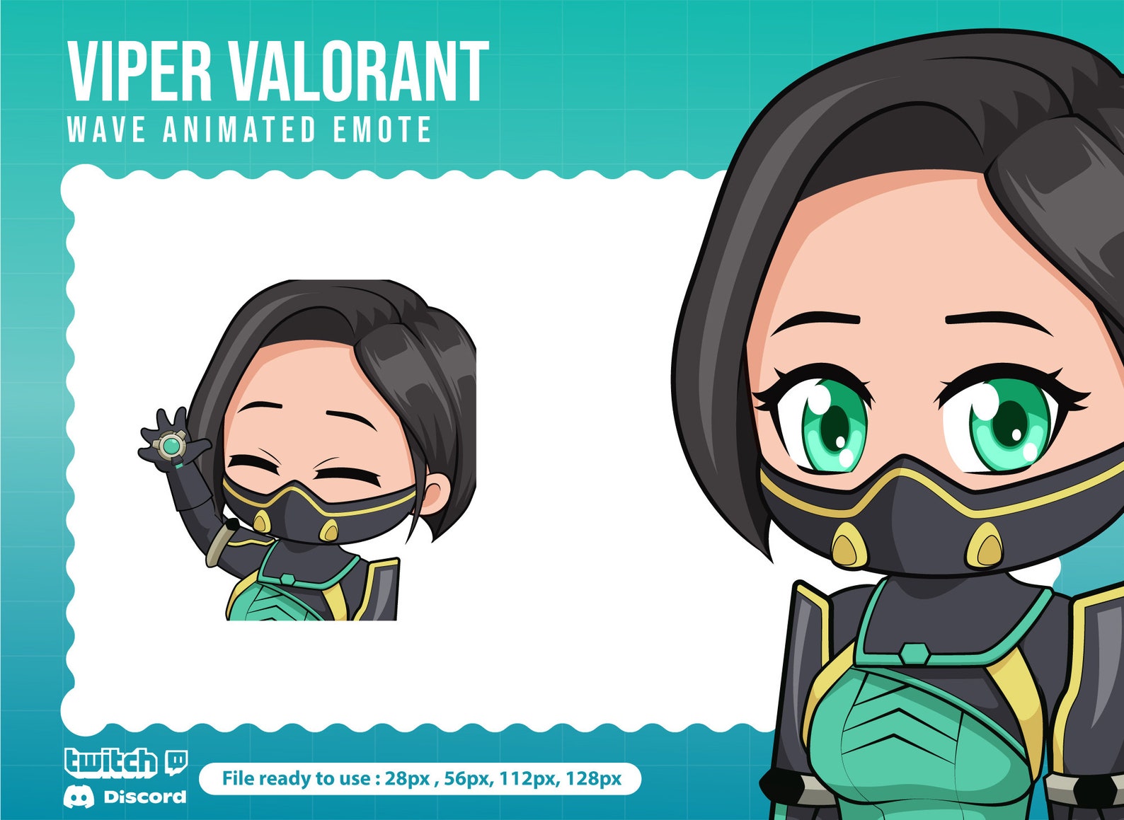 Viper Valorant Wave Animated Emote for Twitch Twitch Animated Emotes - Etsy