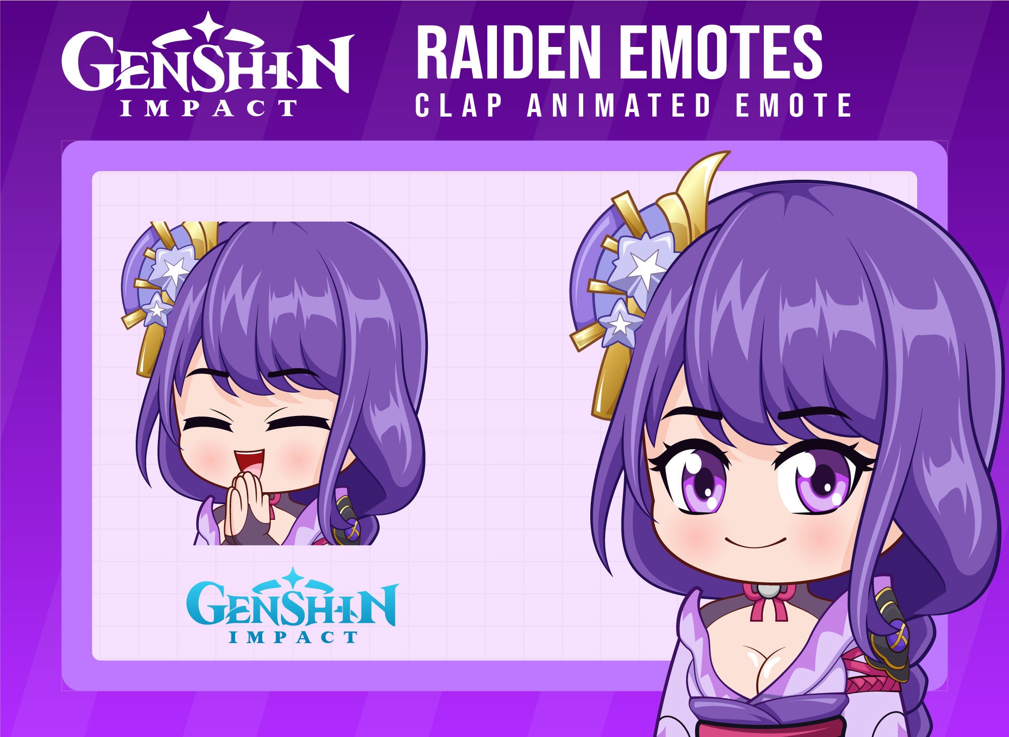 Raiden Shogun Genshin Impact Clap Emote / Genshin Impact Twitch ... Raiden Shogun Genshin Impact Clap Emote / Genshin Impact Twitch ...