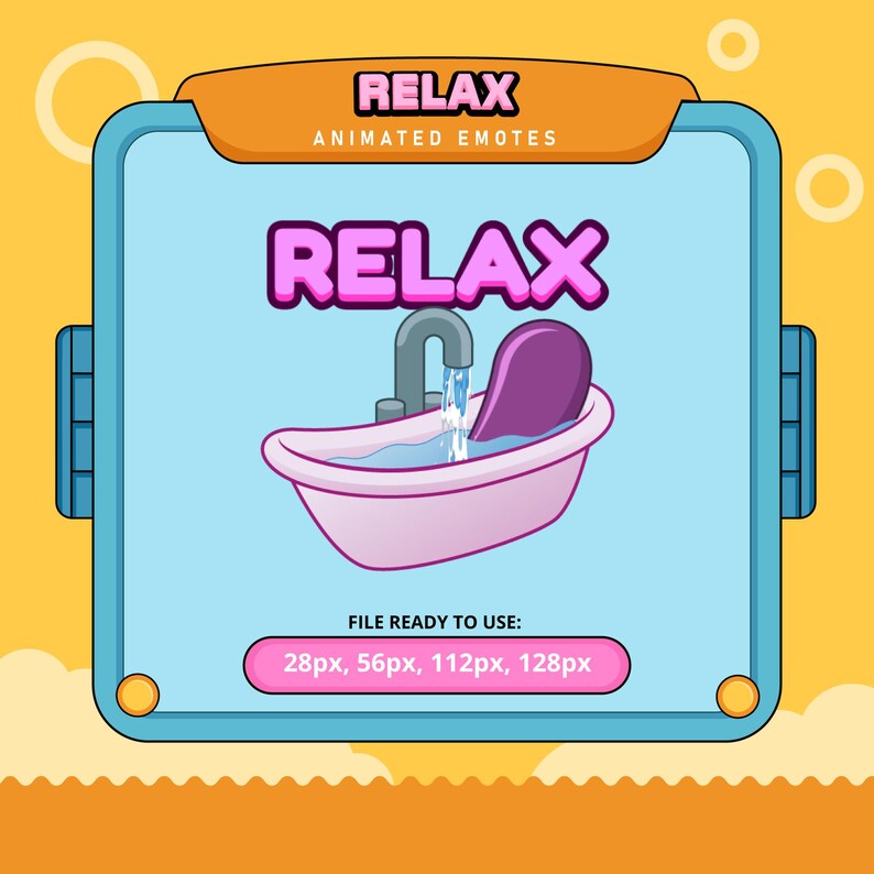 Relax Bathtub Animated Emote | Twitch, Discord (digital Download) - Etsy