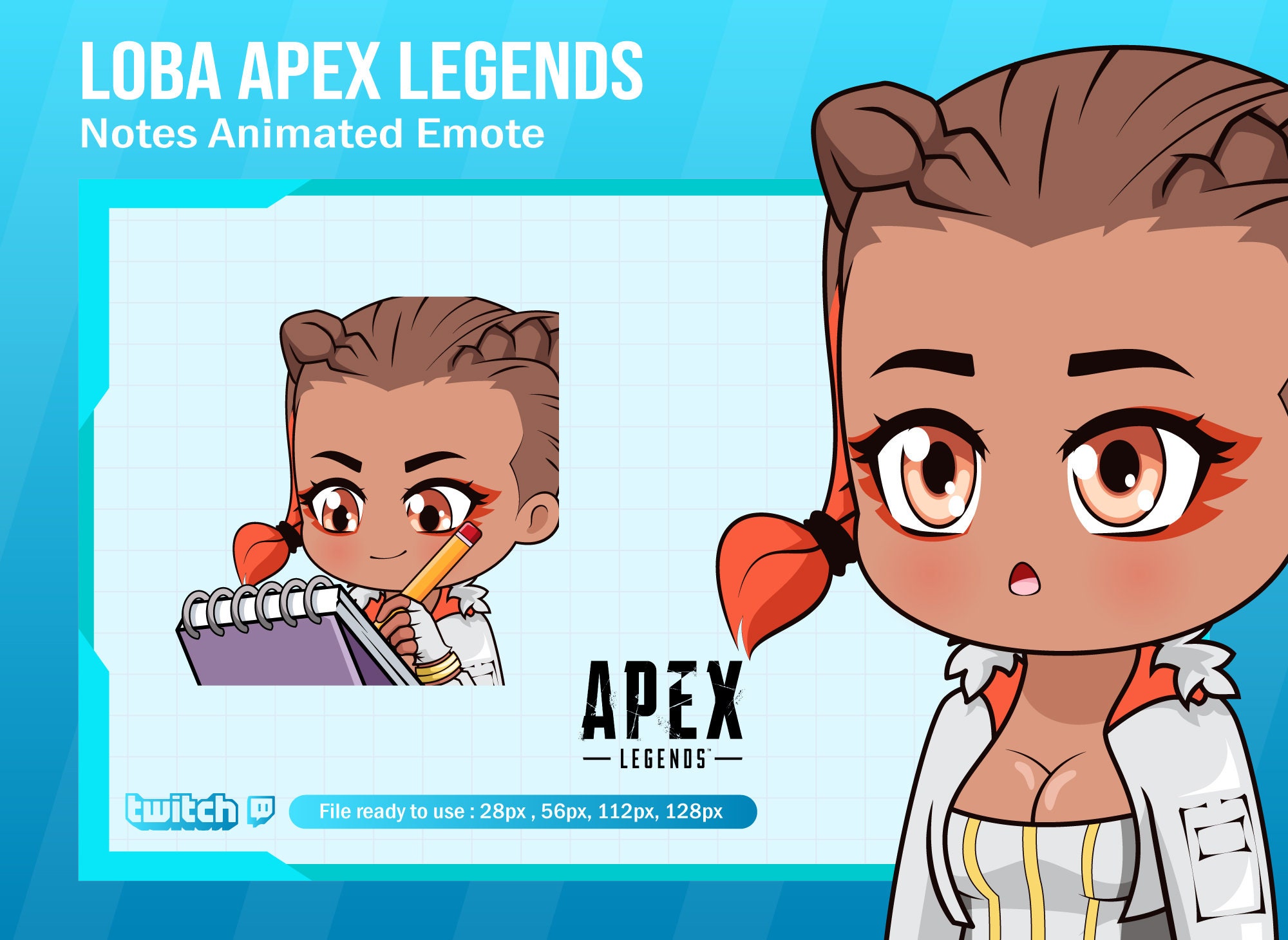 Loba Apex Legends Notes Emote for Twitch Apex Animated - Etsy