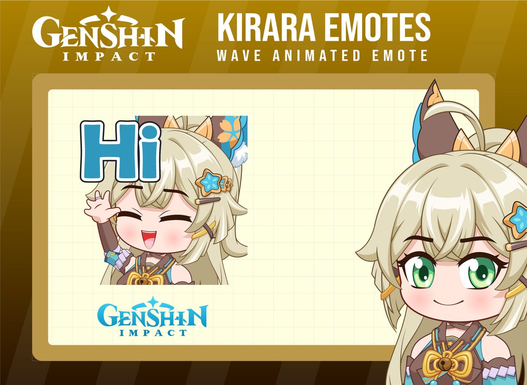 Kirara Genshin Impact Wave Emote / Genshin Impact Twitch Animated Emote ...