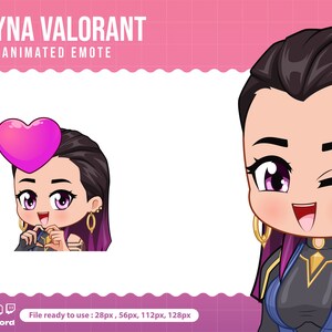 Reyna Valorant Love Animated Emote for Twitch Twitch - Etsy