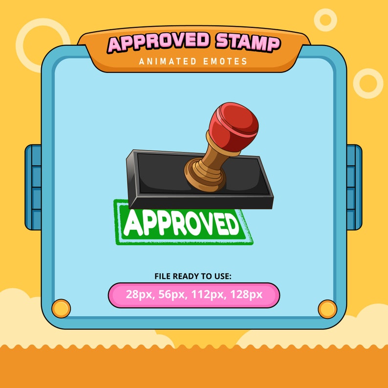 Approved Stamp Animated Emotes | Twitch Emotes | Kick Emotes | Emoji ...