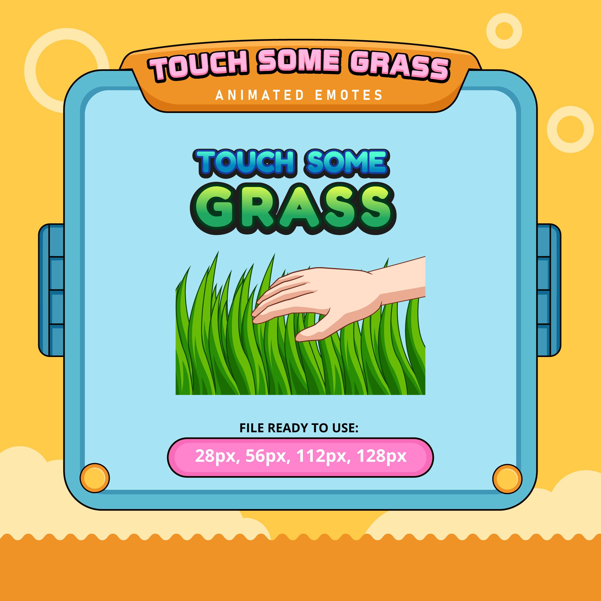 Touch Some Grass Animated Emote | Twitch, Discord (digital Download) - Etsy