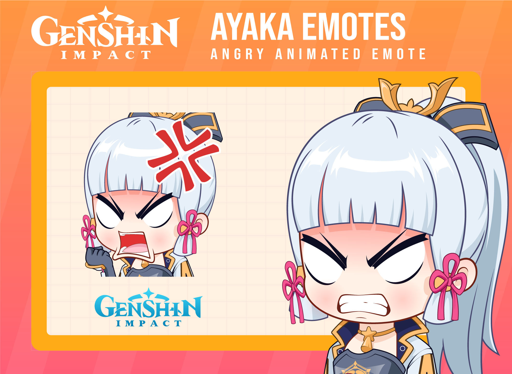 Ayaka Genshin Impact Angry Emote / Genshin Impact Twitch Animated Emote ...