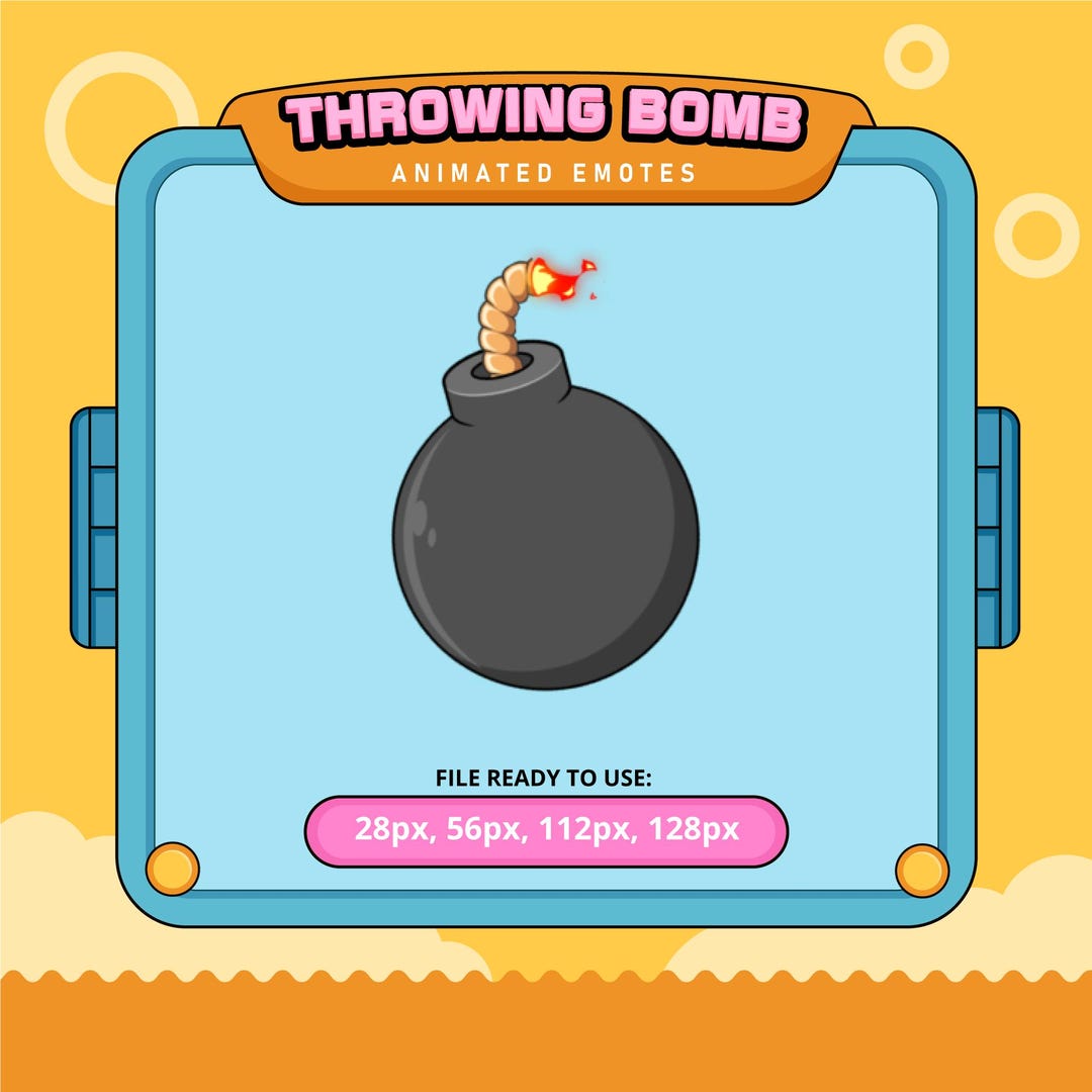 Throwing Bomb Animated Emotes | Twitch Emotes | Kick Emotes | Emoji ...