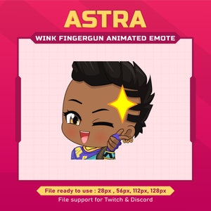 Astra Valorant Fingergun Animated Emote for Twitch | Twitch Animated ...