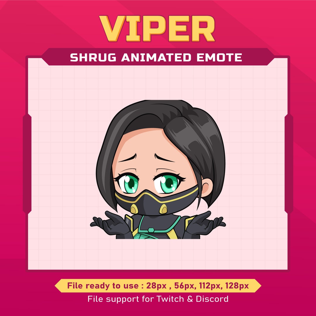 Viper Valorant Shrug Animated Emote for Twitch | Twitch Animated Emotes ...