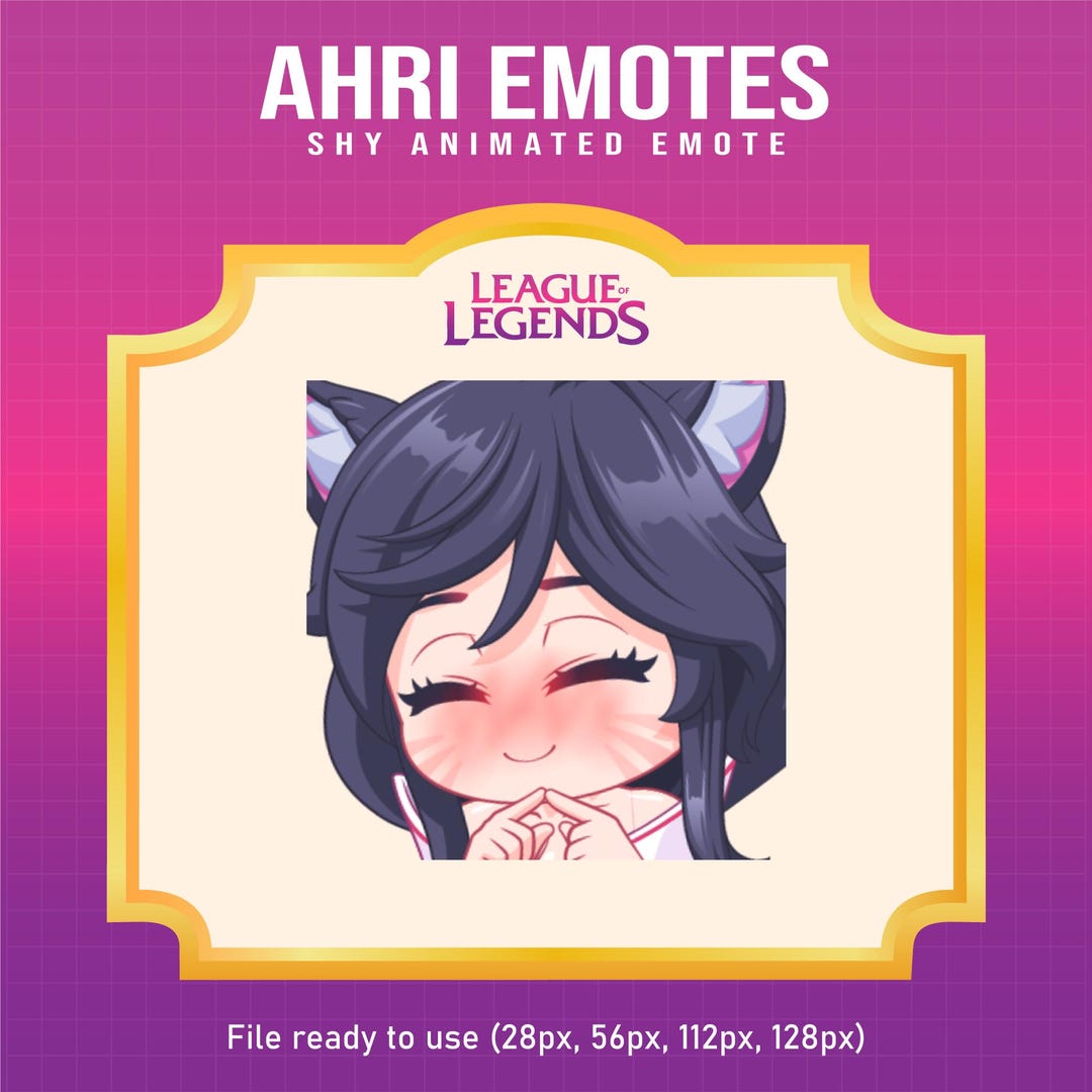 Ahri League of Legends Shy Emote for Twitch | League of Legends ...