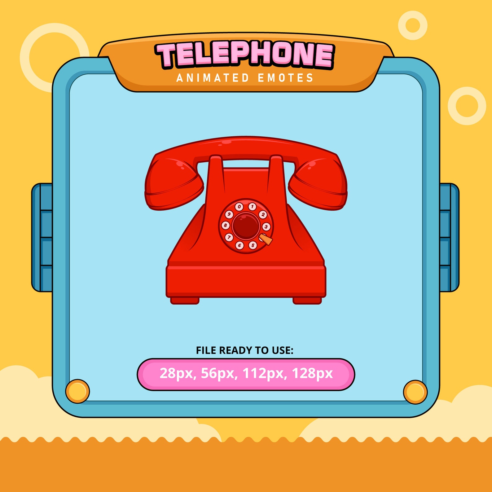 Telephone Animated Emotes | Twitch Emotes | Kick Emotes | Emoji Discord ...