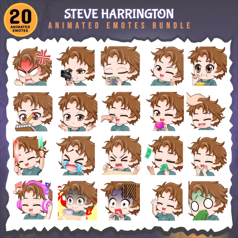 Paquete de emoticones animados de Steve Harrington Dead by Daylight ...