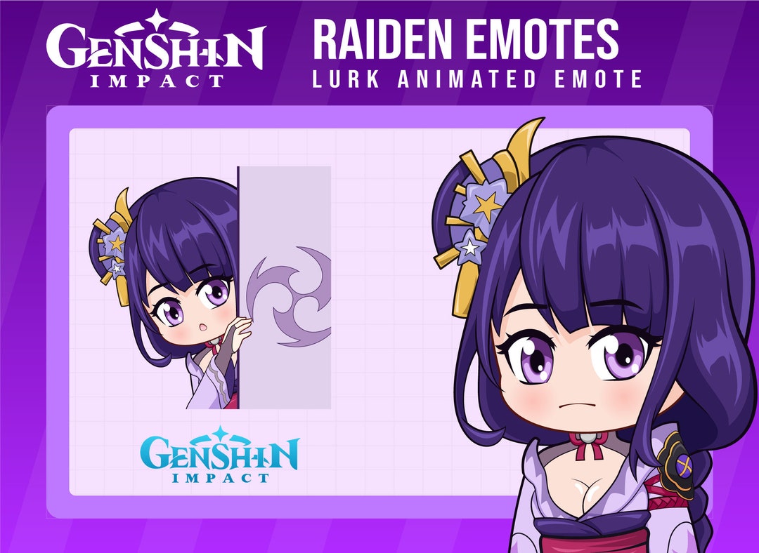 Raiden Shogun Genshin Impact Lurk Emote / Genshin Impact Twitch ...