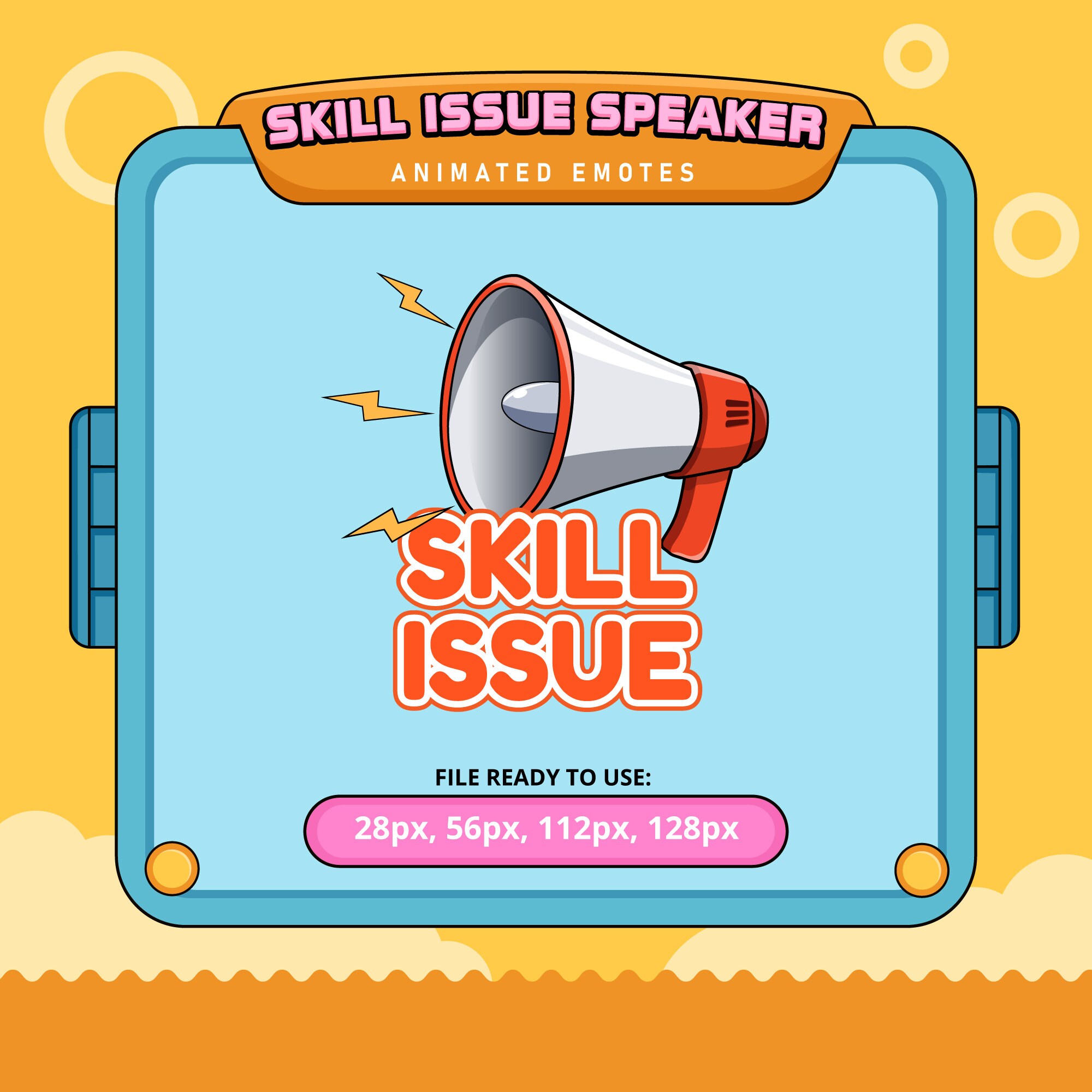 Skill Issue Speaker Animated Emotes | Twitch Emotes | Kick Emotes ...
