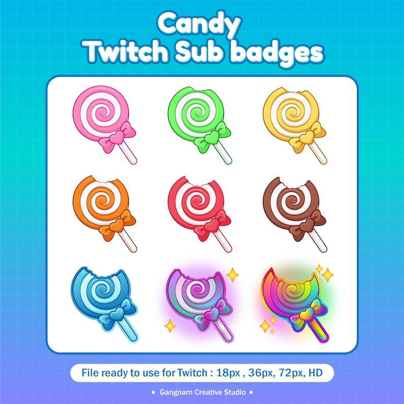 Candy Sub Badges for Twitch / Twitch Sub Badges - Etsy