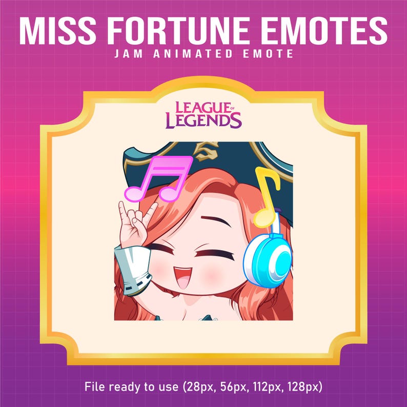 Miss Fortune Jam Emote | League of Legends Animated Twitch Emote ...