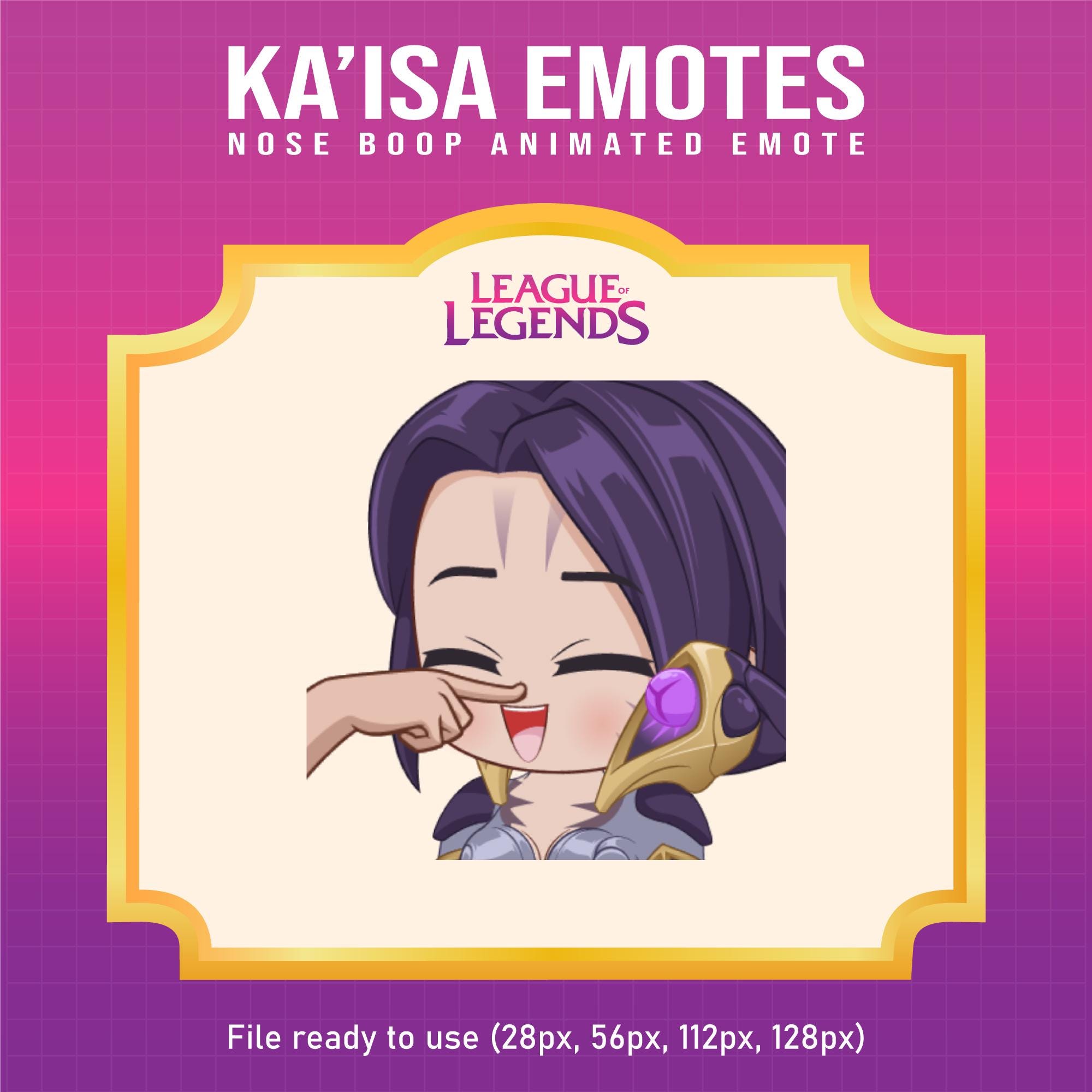 Kai'sa League of Legends Nose Boop Emote for Twitch | League of Legends ...