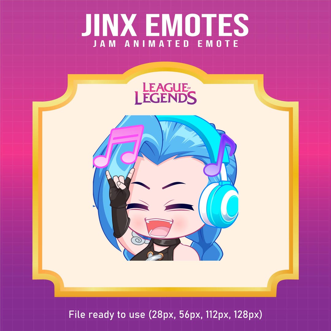 Jinx Jam Animated Emote for Twitch | League of Legends (digital Files ...