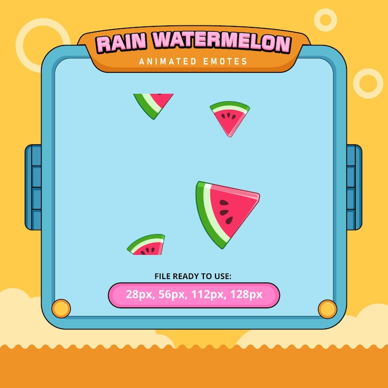 Rain Watermelon Animated Emotes | Twitch Emotes | Kick Emotes | Emoji ...