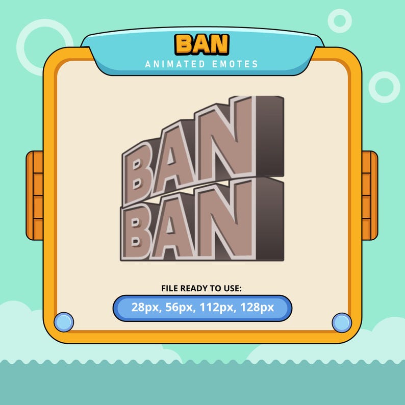 Ban Animated Emotes | Twitch Emotes | Kick Emotes | Emoji Discord - Etsy