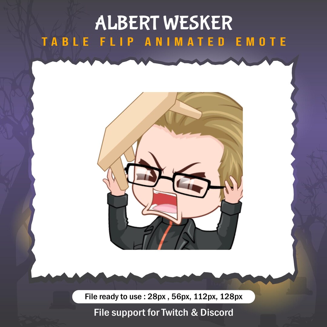 Albert Wesker Dead by Daylight Table Flip Emotes / DBD Twitch Emote - Etsy