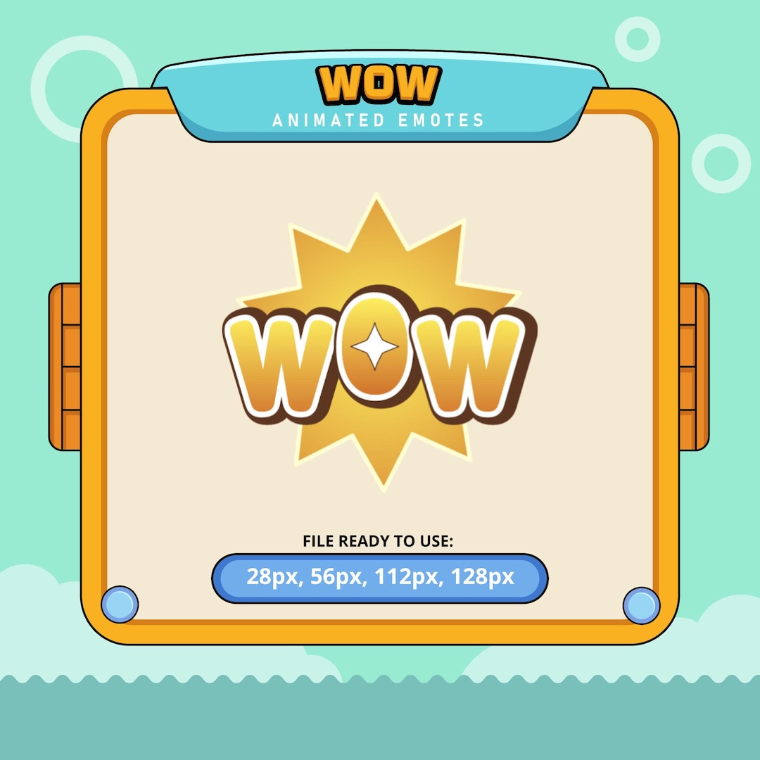 WOW Animated Emotes | Twitch Emotes | Kick Emotes | Emoji Discord - Etsy