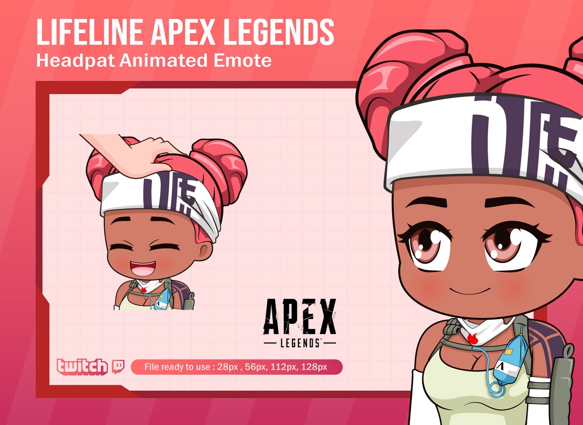 Lifeline Apex Legends Headpat Animated Emote for Twitch Twitch Animated ...