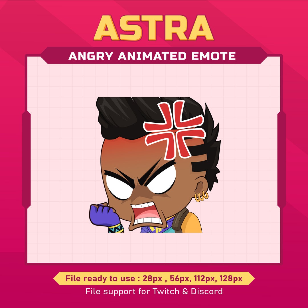 Astra Valorant Angry Animated Emote for Twitch | Valorant Twitch Emote ...