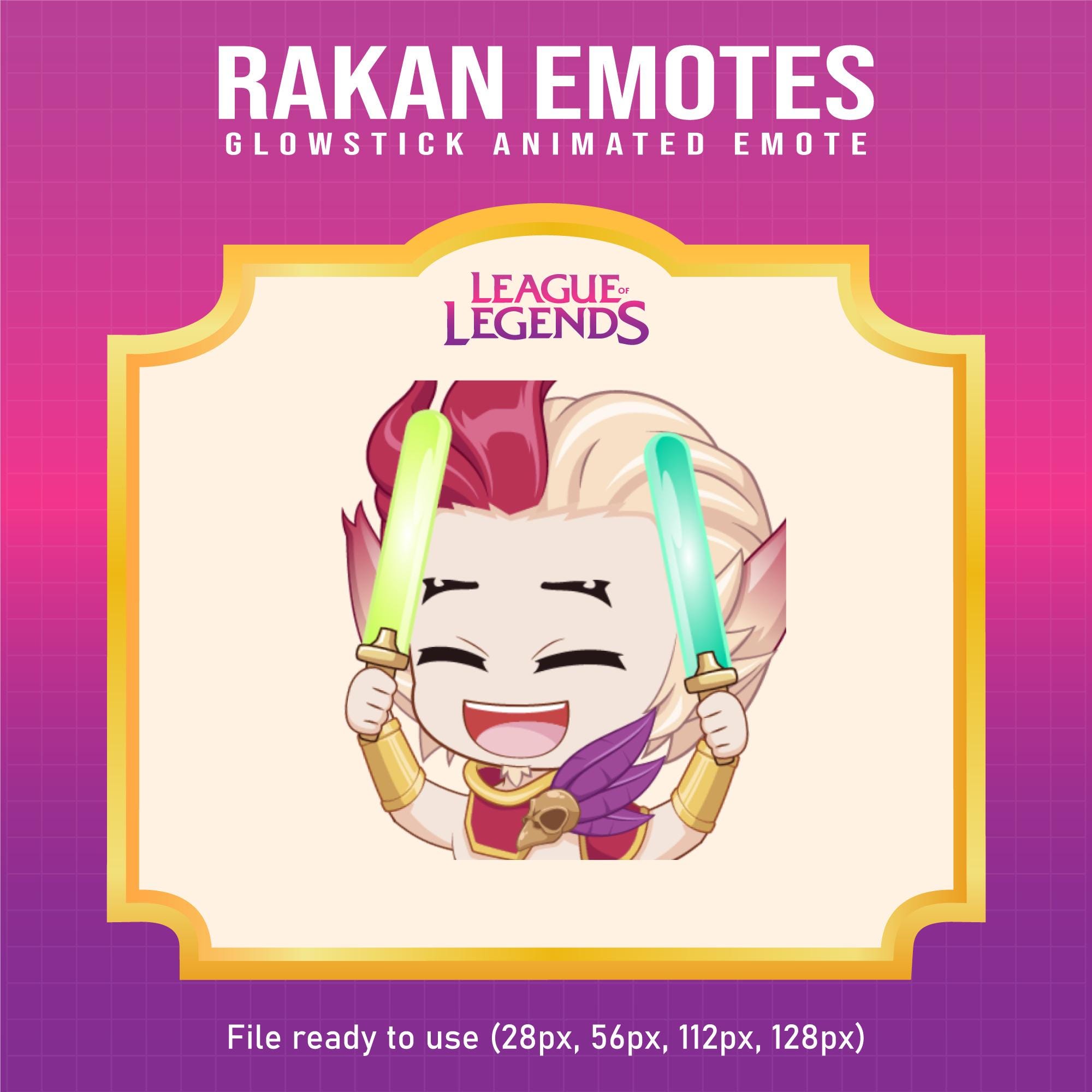Rakan League of Legends Glowstick Emote for Twitch | League of Legends ...