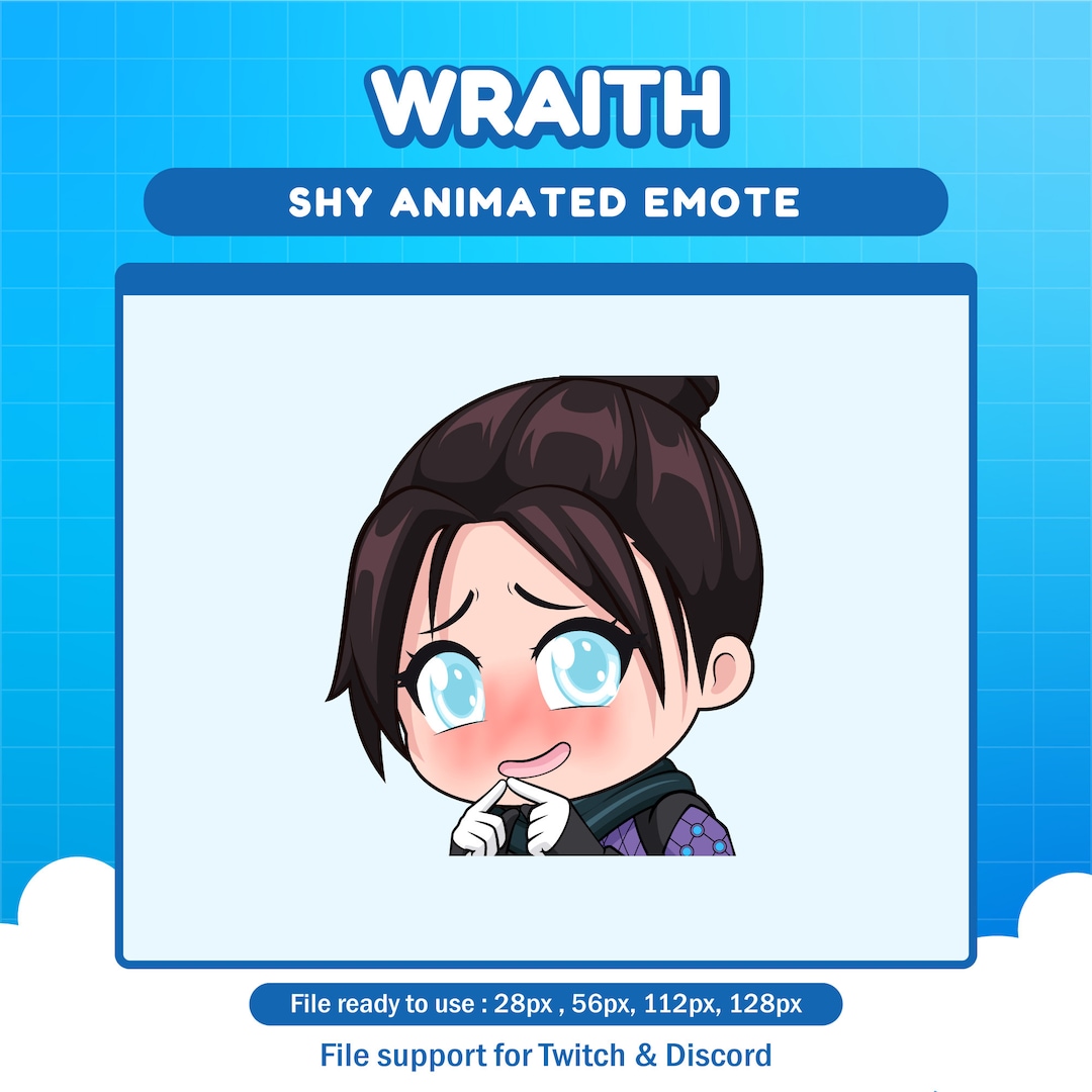 Wraith Apex Legends Shy Animated Emote for Twitch | Twitch Animated ...